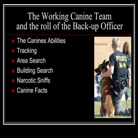 The Single Purpose K9 v. Dual Purpose K9 Debate | PDF