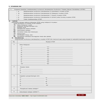 Instrumen akreditasi-dan-bukti-fisik (2) | PDF