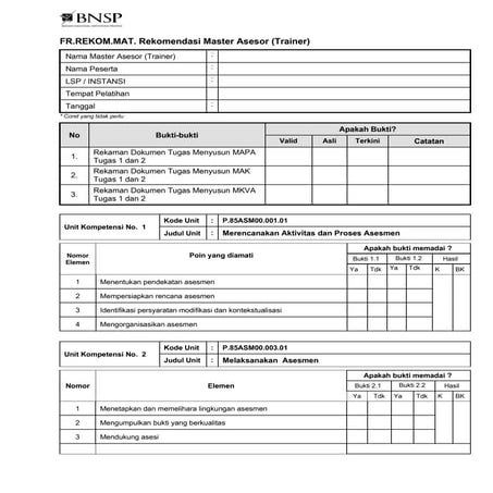 Instrumen Asesmen Askom | PDF