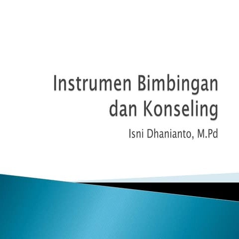 Instrumen bimbingan dan konseling | PPTX