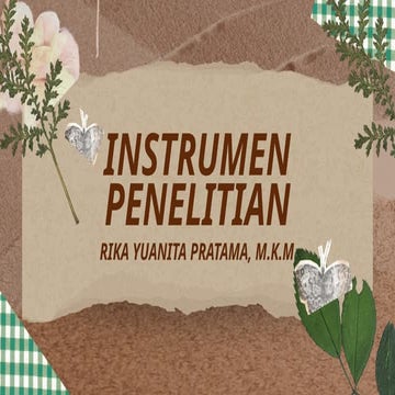 instrumen penelitian.pptx mata kuliah pengembangan instrumen | PPTX