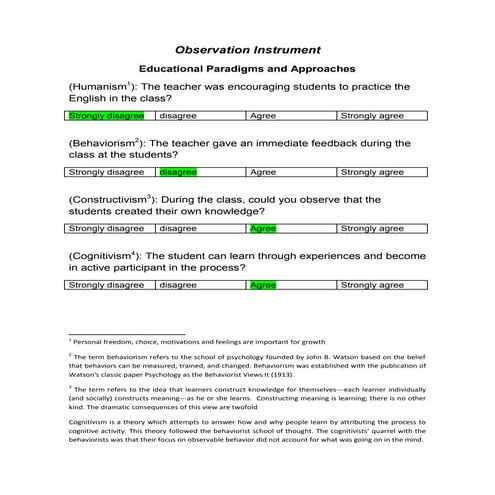 obsevation Instrument 1 | DOCX