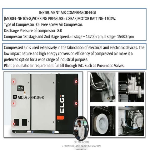 Elgi Instrument air compressor Electrical and control wiring | PPTX