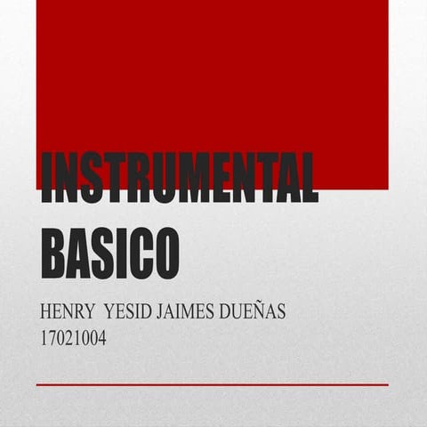 Instrumental basico | PPTX