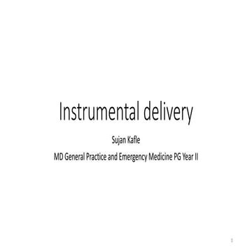 Instrumental delivery | PPT