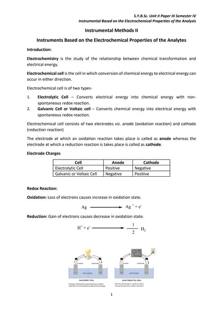 Application of e.m.f measurement | PPTX | Chemistry | Science