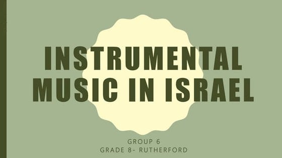 Music Of Israel | PPTX | Music | Entertainment