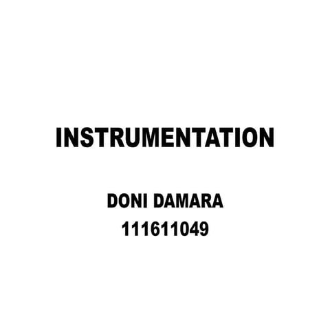 Instrumentation | PPT