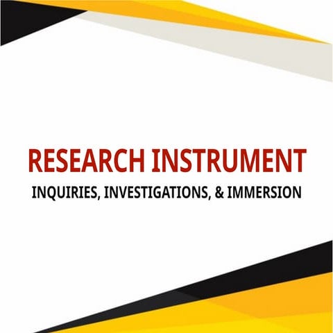 Preparing and implementing research instruments | PPTX