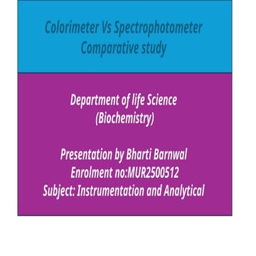 Instrumentation and Analytical for differentiation of colorimeter and ...