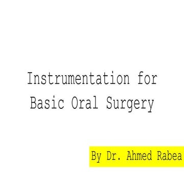 Instruments for oral surgery | PPT