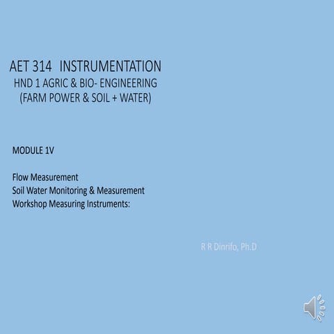 Soil moisture measurement | PPTX