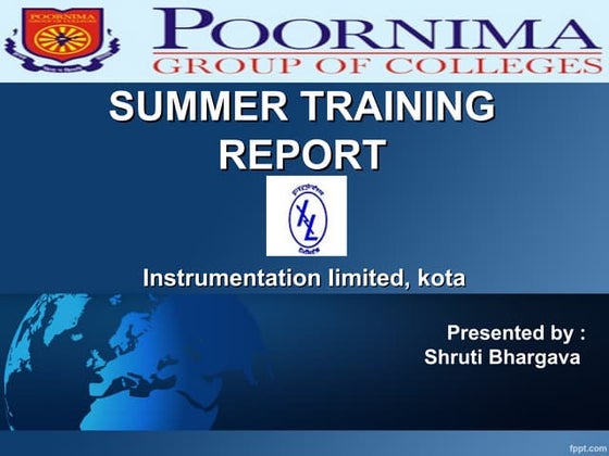 Instrumentation Limited Kota Ppt