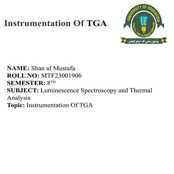 instrumentation of TGA final and DSC .pptx