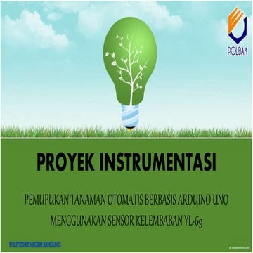 Pemupukan Tanaman Otomatis Berbasis Arduino Menggunakan Sensor