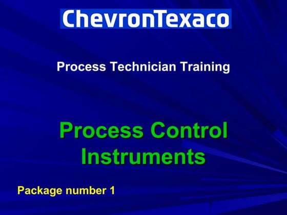 Instrumentation and process control fundamentals | PPTX