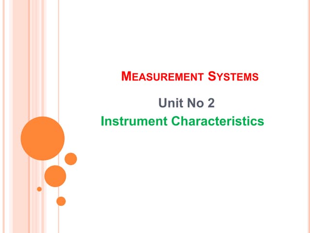 Static and dynamic characteristics of instruments | PDF | Physics | Science