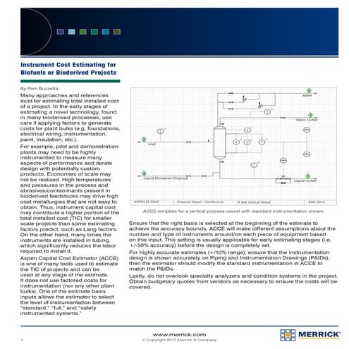 Instrument cost estimating | PDF