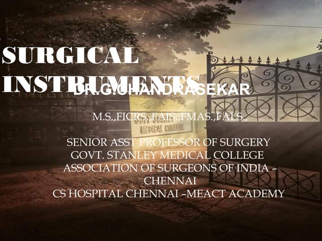 Surgical Instrument (OT Instruments) | PPTX