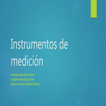 Instrumentos de medición | PPTX