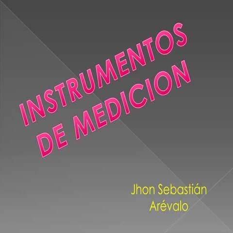 Instrumentos de medicion | PPTX