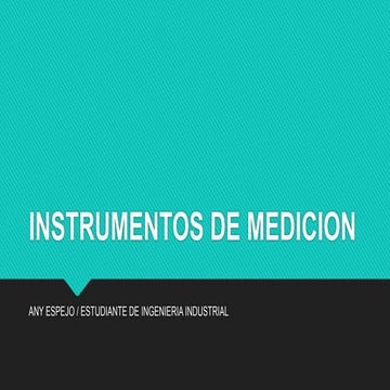 Instrumentos de medicion | PPTX