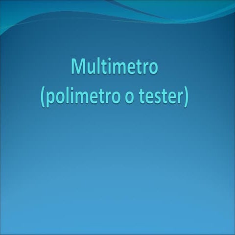 Instrumentos de medicion electrica | PPT