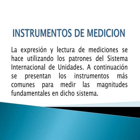 Instrumentos de medición | PPTX