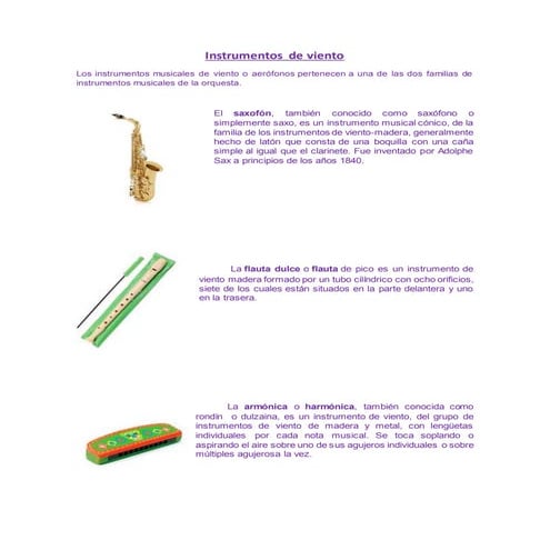 Instrumentos De Viento De Madera Con Nombres Instrumentos De Viento
