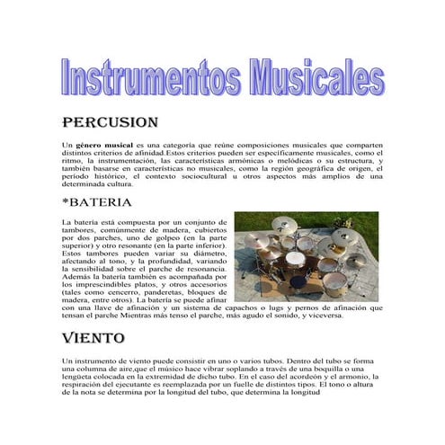 Instrumentos musicales | PPT