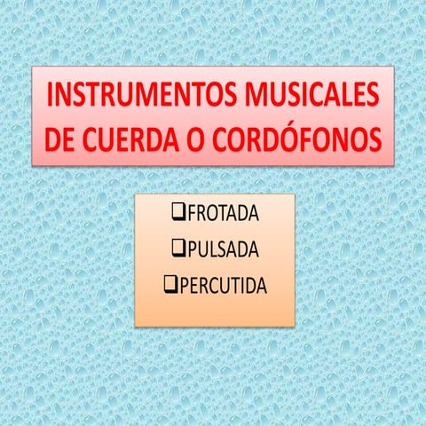 Instrumentos musicales de cuerda | PDF