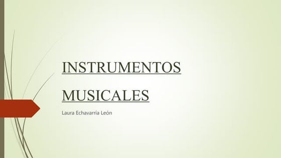 Presentación de los instrumentos musicales | PPT