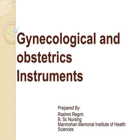Gynecological and obstetrics Instruments | PDF