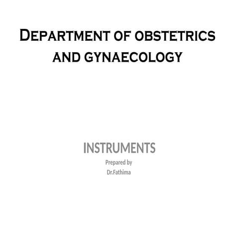 Gynecological and obstetrics Instruments | PDF