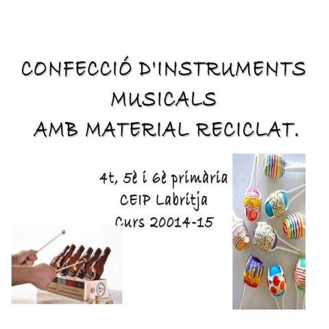 Confecció d'instruments musicals | ODP