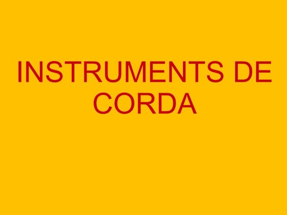 Els instruments de corda | PPSX