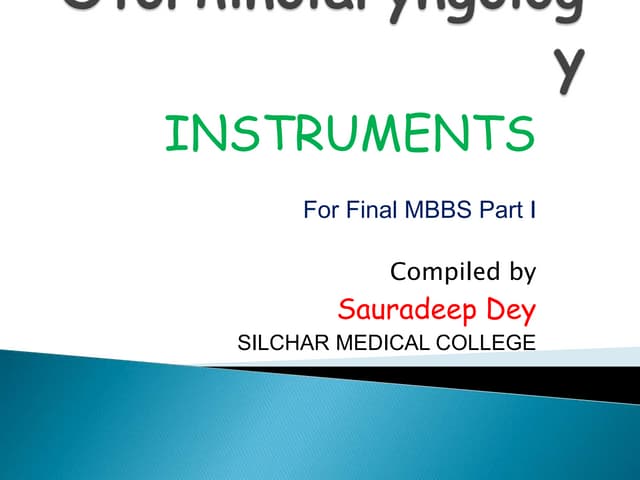 Ent instrument | PPTX