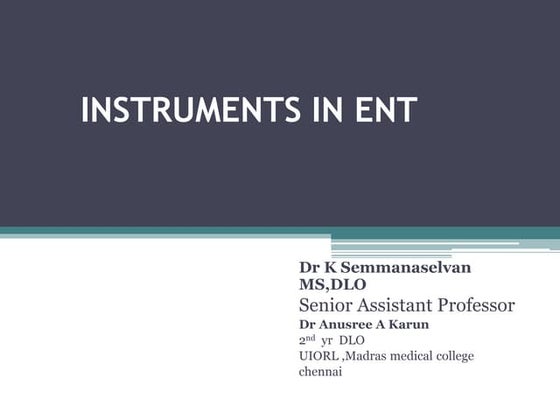 Ent instrument | PPT
