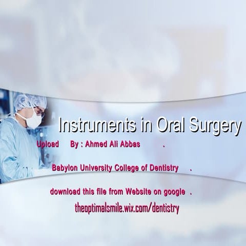 Instruments in oral surgery | PPT