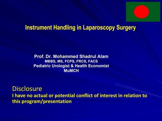 Laparoscopic instruments | PPTX
