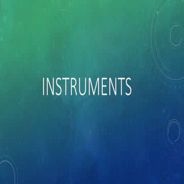 Instruments lecture | PPT
