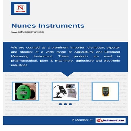 Nunes Instruments, Coimbator, Agricultural and Electrical Measuring ...