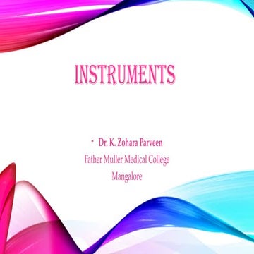 Instruments for paediatric practicals USGS | PPTX