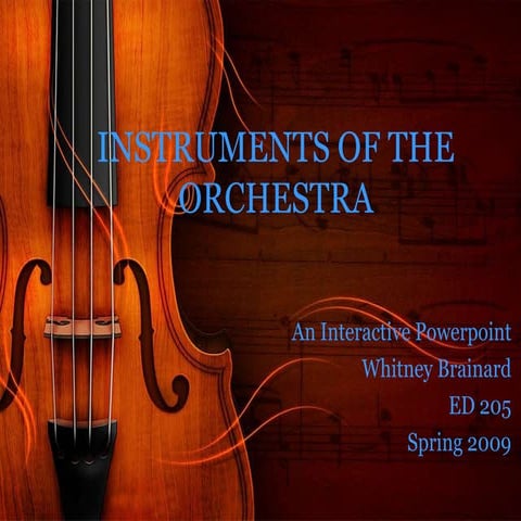 Instruments Of The Orchestra | PPTX
