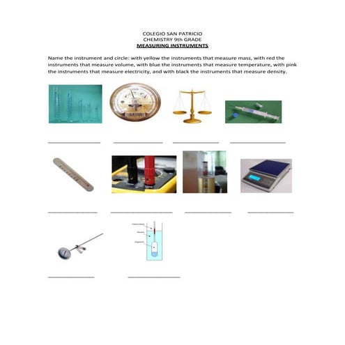 Instruments worksheet | PDF