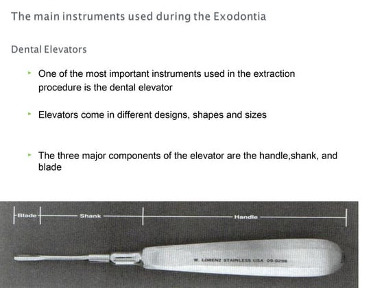 Oral Surgery- Basic Instruments for Exodontia | PDF