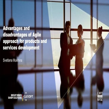 Advantages and disadvantages of Agile approach for products and ...