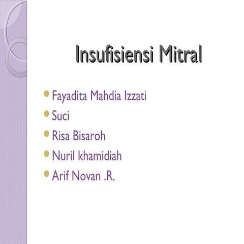 Insufisiensi mitral | PPT