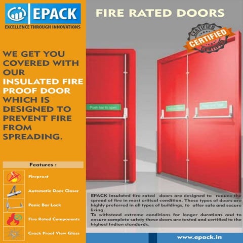 Insulated Fire Proof Door - EPACK Prefab | PPTX