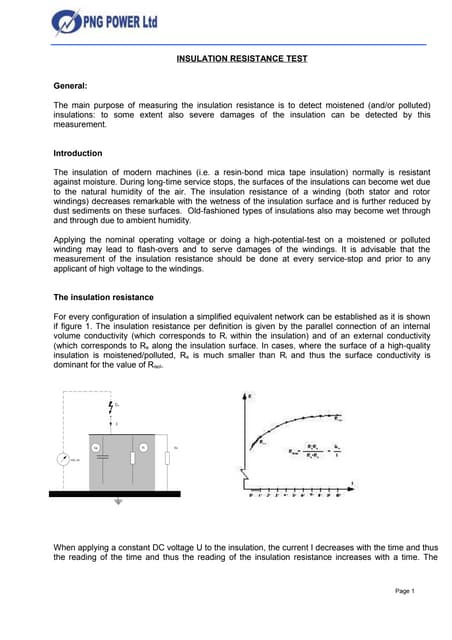 Rotor insul test setup | PDF